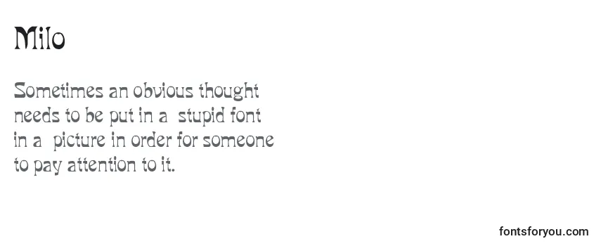 Milo Font – Download Free, Online Generator