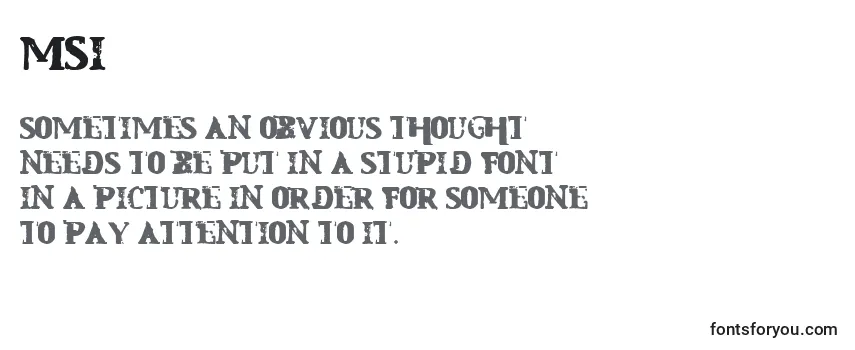Msi Font – Download Free, Online Generator
