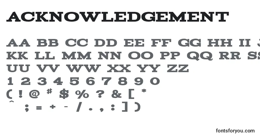 Acknowledgement Font – Download Free, Online Generator