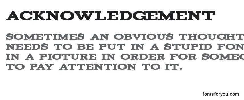 Acknowledgement Font – Download Free, Online Generator