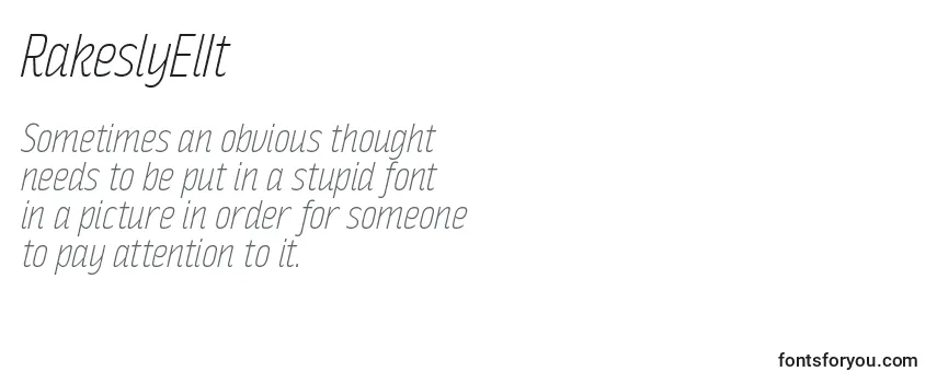 RakeslyElIt Font: Download for Free, Online