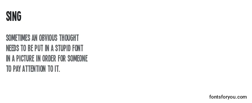 Sing Font – Download Free, Online Generator